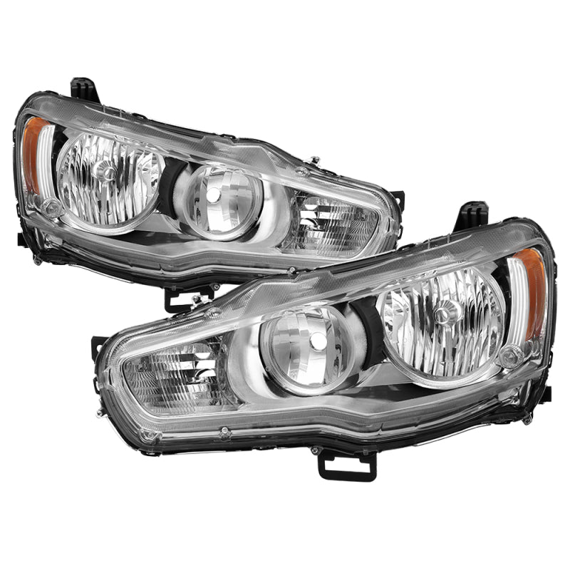 xTune Mitsubishi Lancer 08-15 OE Style Headlights - ALL Chrome HD-JH-M ...
