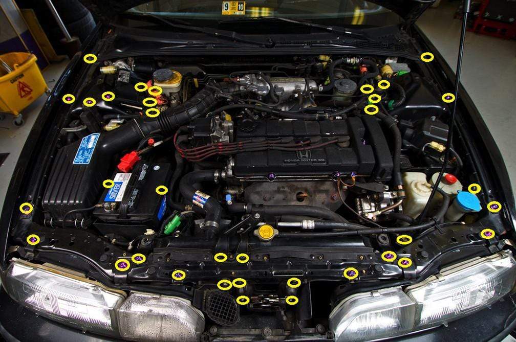 Acura Integra DA (1989-1993) Titanium Full Engine Bay Kit – TurninConcepts