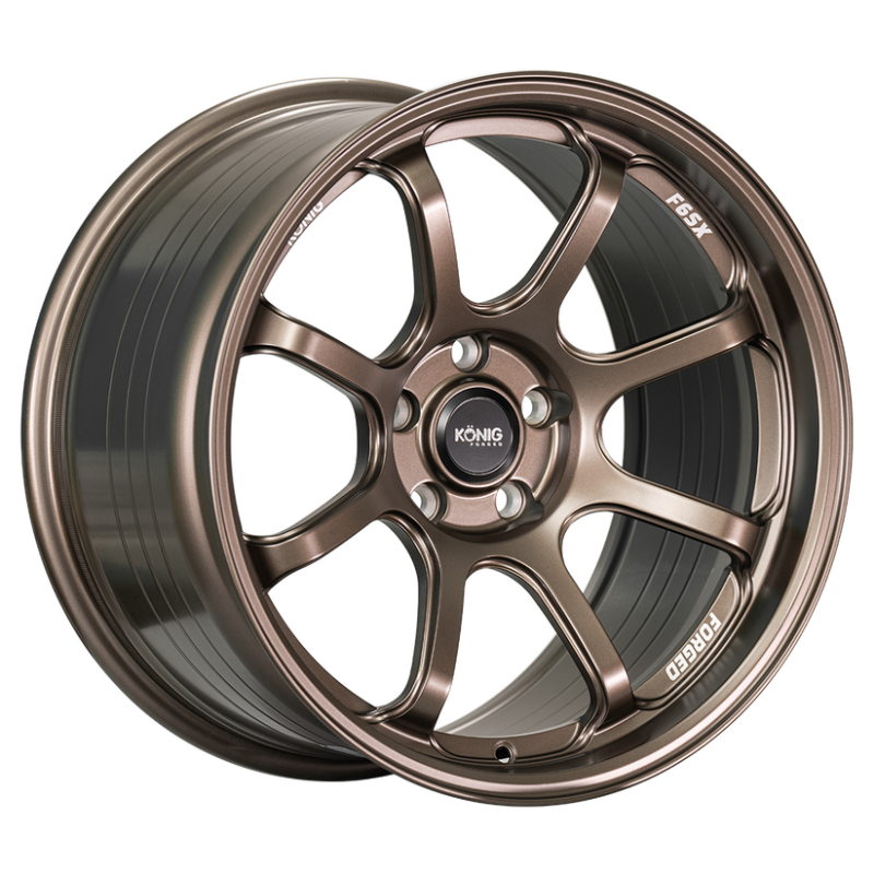 Konig Forged F6SX 18x11 5x114.3 ET40 Race Bronze Wheel (Knurled Bead ...